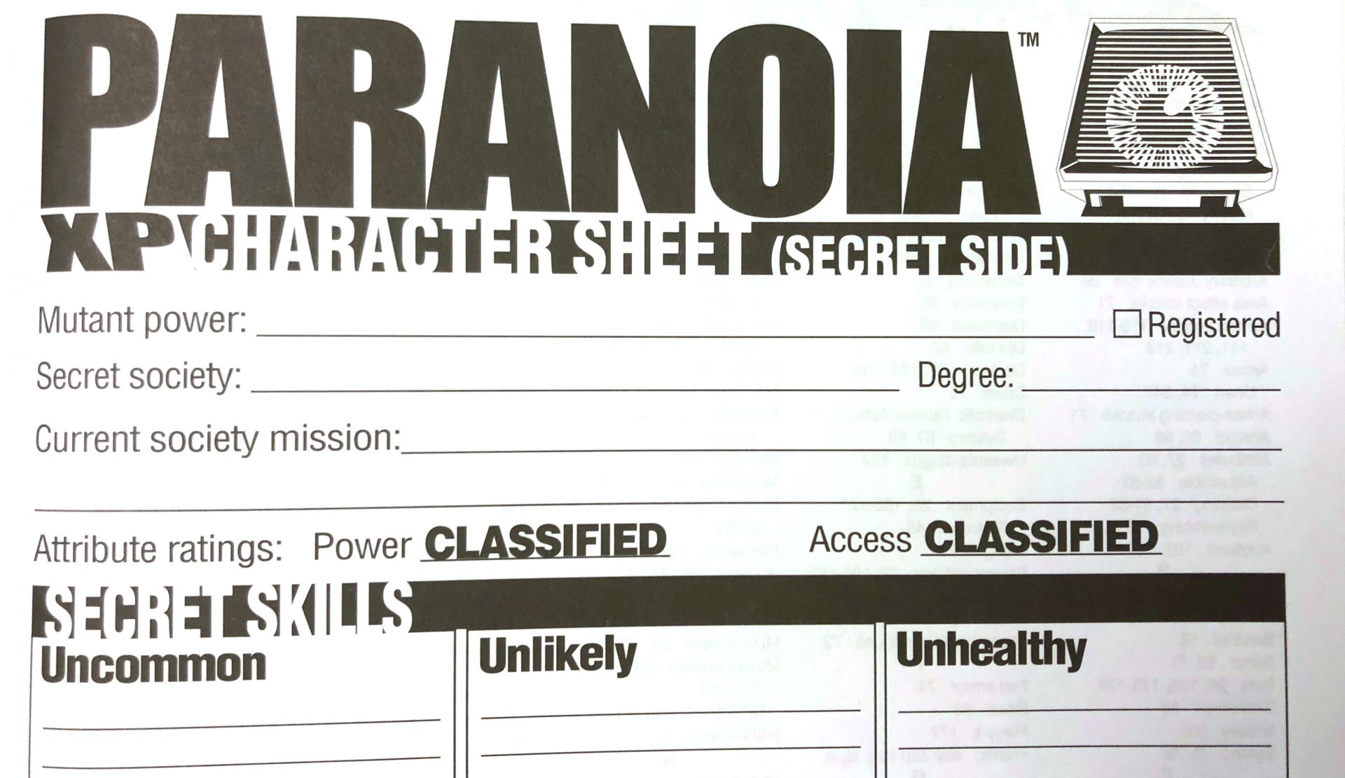 Paranoia RPG Game Review – Meeple Mountain