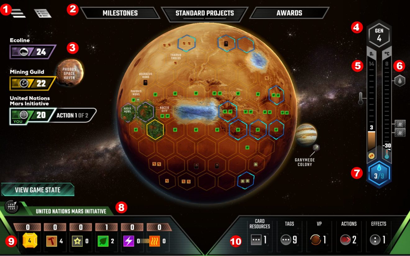 Terraforming Mars Digital Game Review – Meeple Mountain