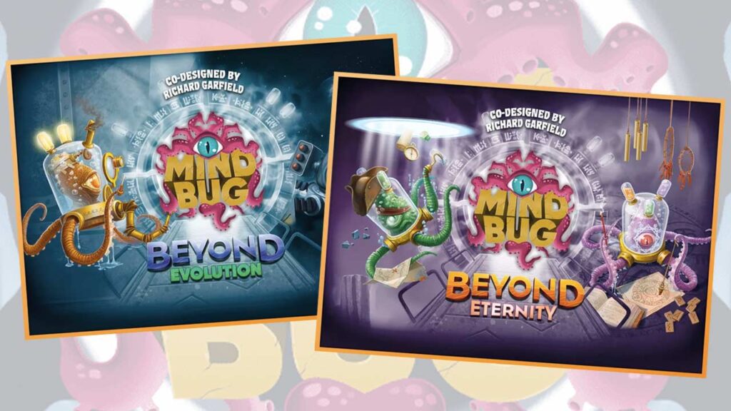 Mindbug: Beyond – Eternity & Evolution Expansions – Meeple Mountain