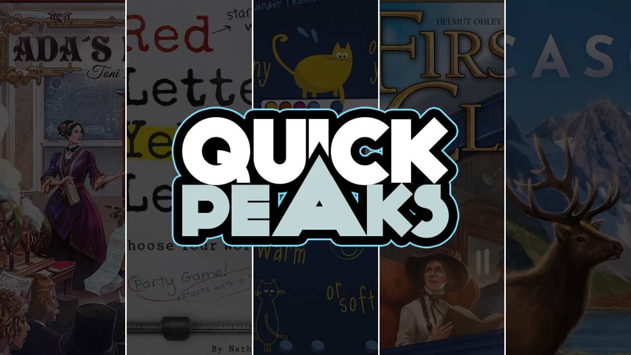 Quick Peaks – Ada’s Dream, Red Letter, Yellow Letter, Perfect Mismatch ...